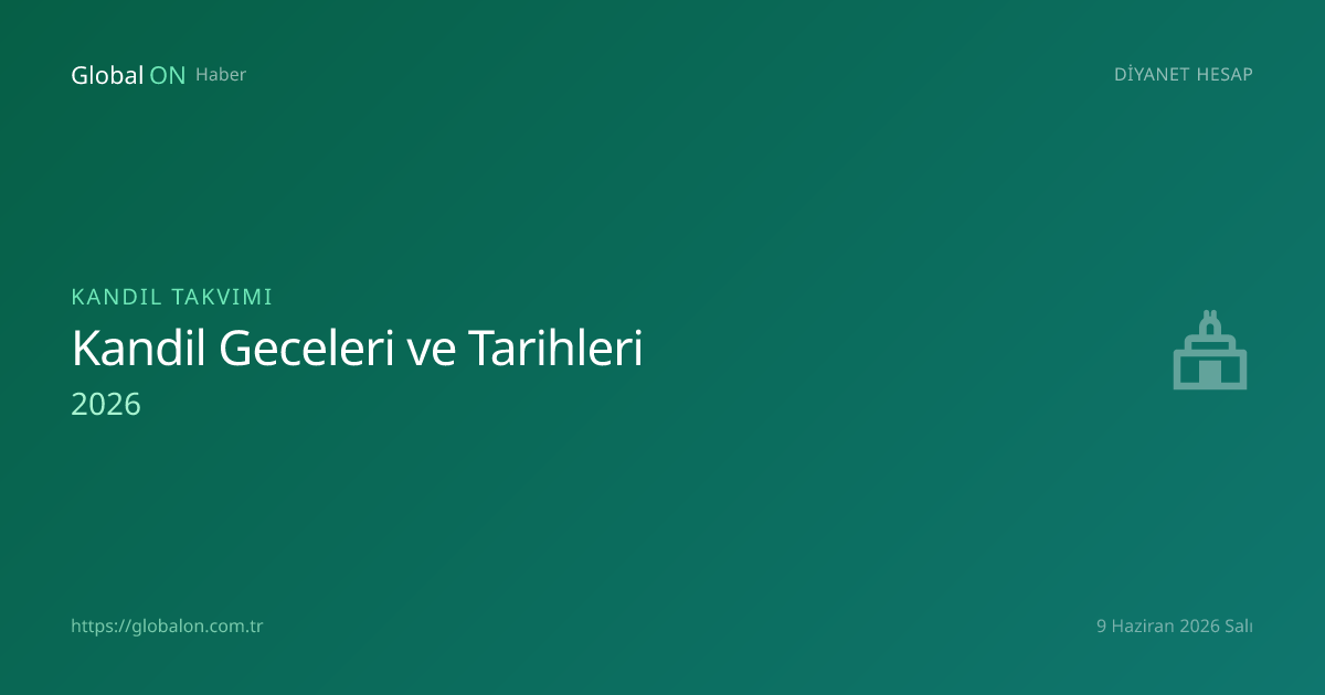 Kandil Takvimi 2026 — Kandil Geceleri Tarihleri ve Hicri Karşılıkları ...